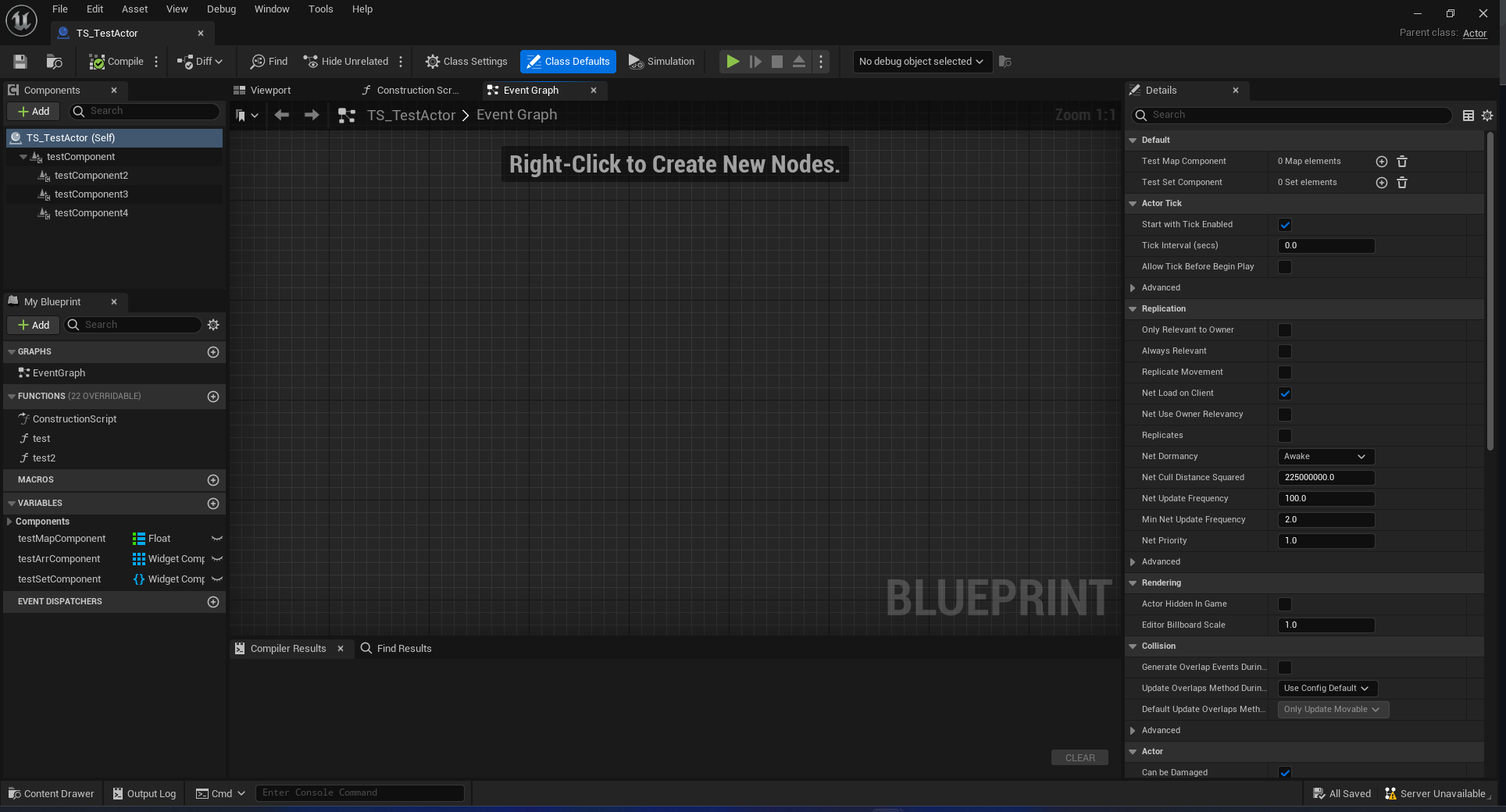 Ue Bug 继承引擎类的组件变量，手动调整的层级，在下次生成的时候层级消失。 · Issue 1448 · Tencentpuerts · Github