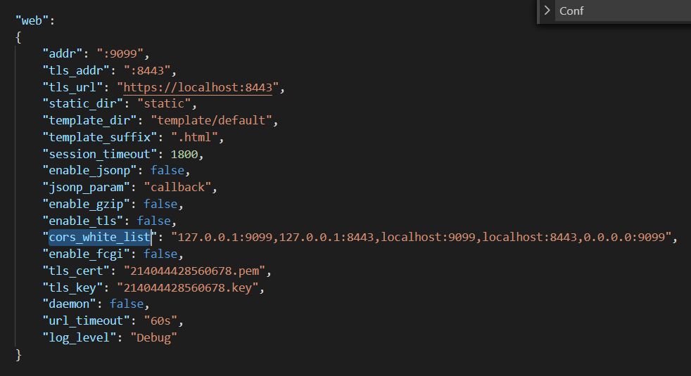 请问cors_white_list放通0.0.0.0该怎么配置呢 · Issue #64 · shibingli/webconsole · GitHub