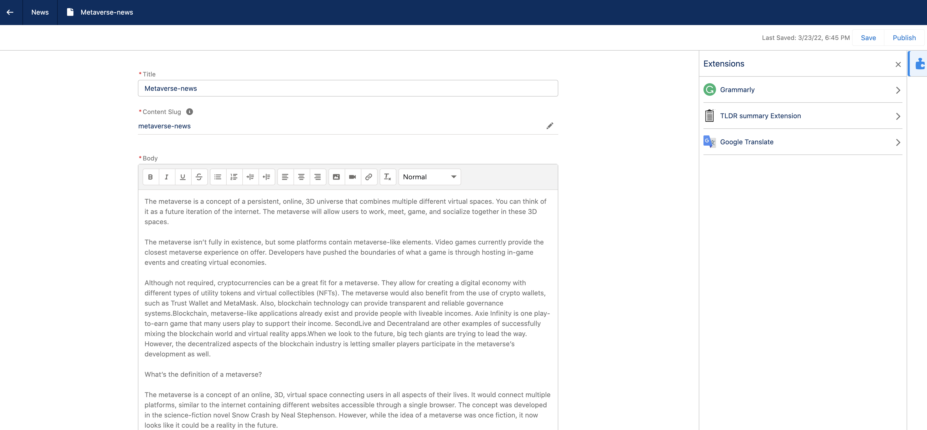 GitHub - salesforce-experiencecloud/CMS-sideBarExtensions