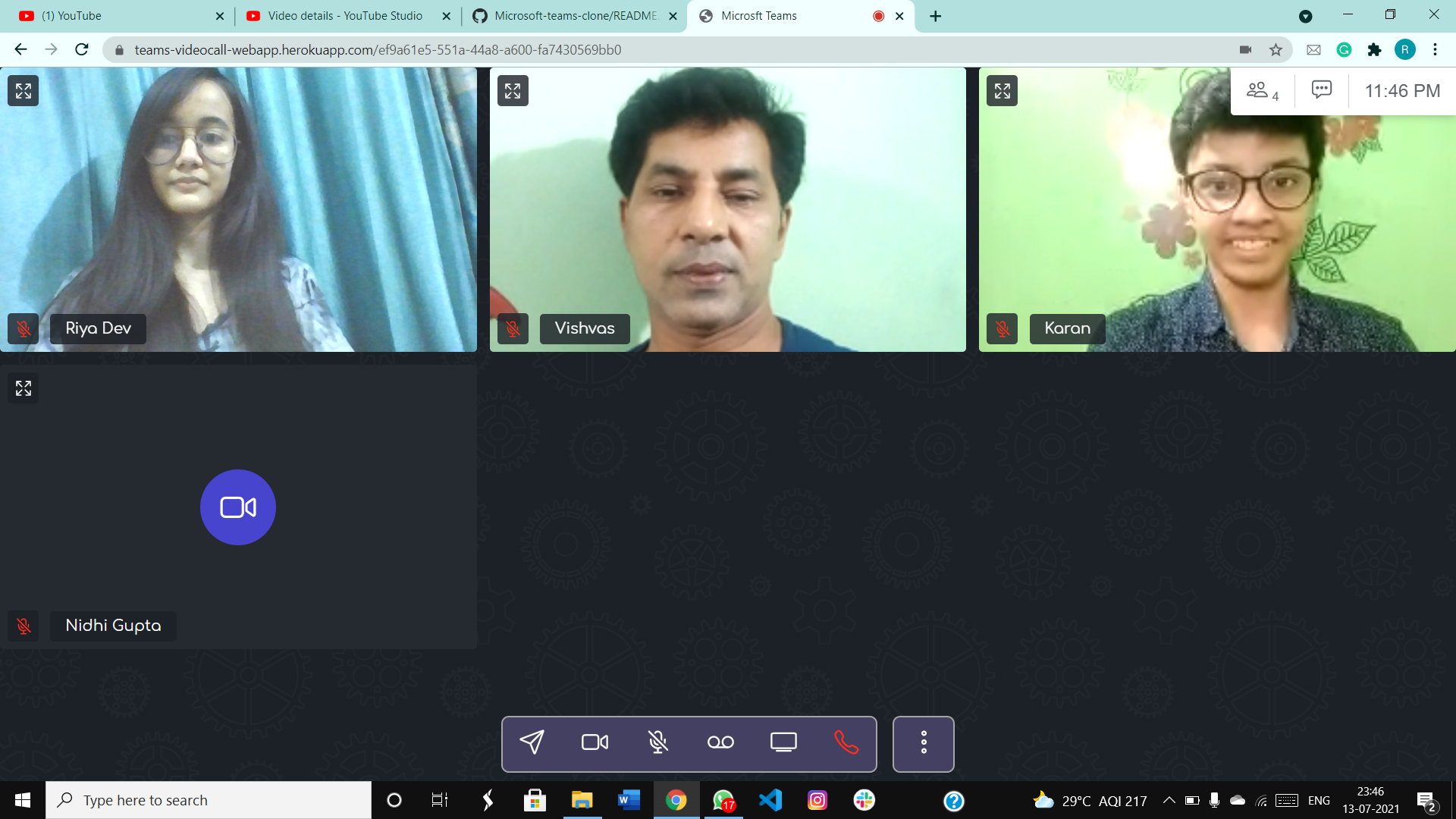 GitHub - IronMan-1000/Microsoft-teams-clone-1: This web app is an online portal that enables ...