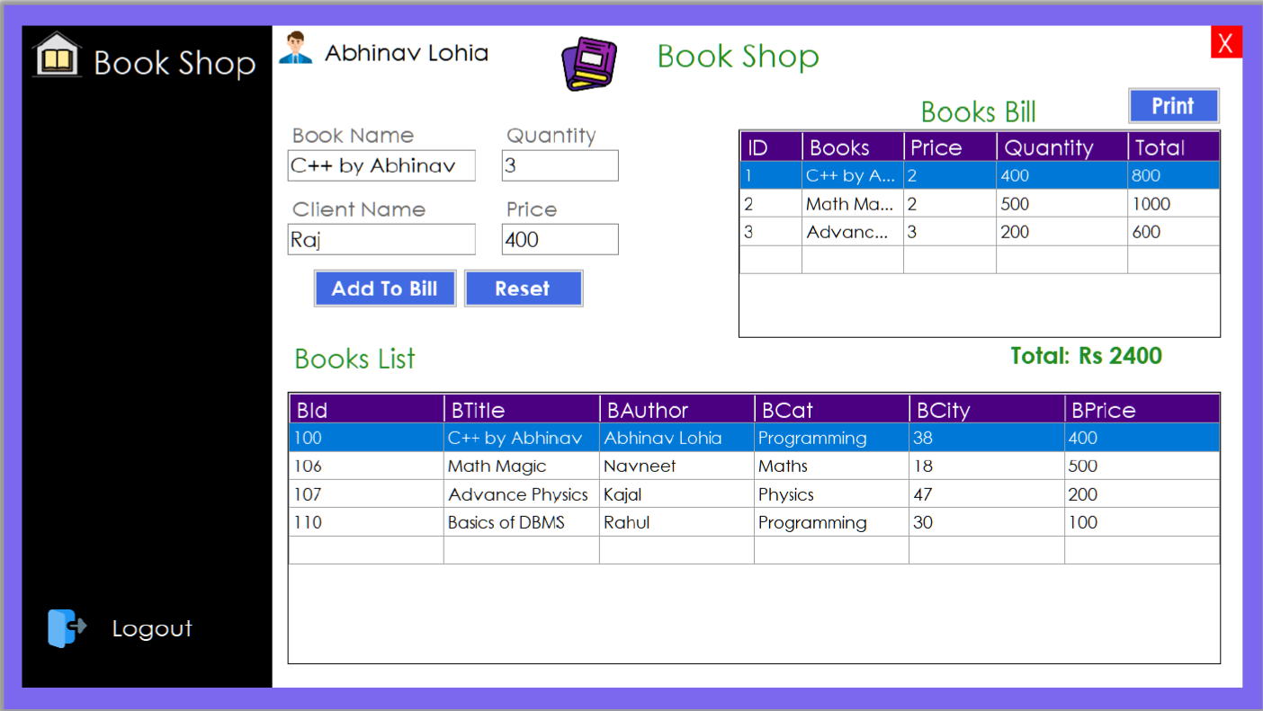GitHub - abhinavlohia/Bookshop-Management-Software