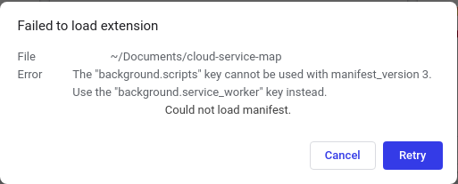 Failed to load extension · Issue #3 · roommen/cloud-service-map · GitHub