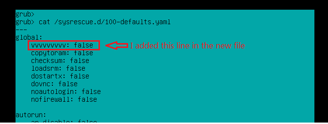 [issue]: Unable to apply custom SystemRescue YAML configuration using conf_replace plugin ...