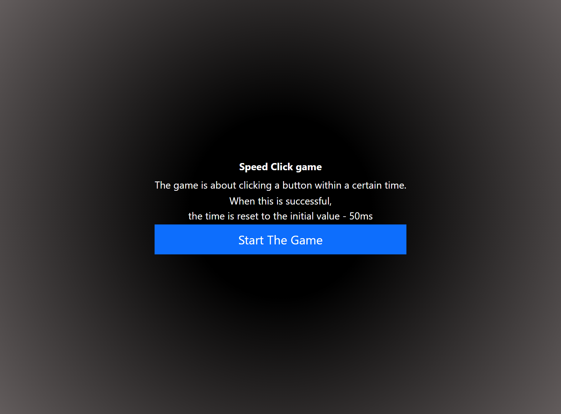 GitHub - DariuszMeissner/SpeedClick-React: SpeedClick game - version2
