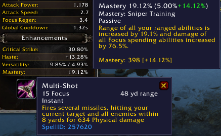 Multi-Shot is not affected by Marksmanship mastery damage increase · Issue #266 · SimCMinMax/WoW ...