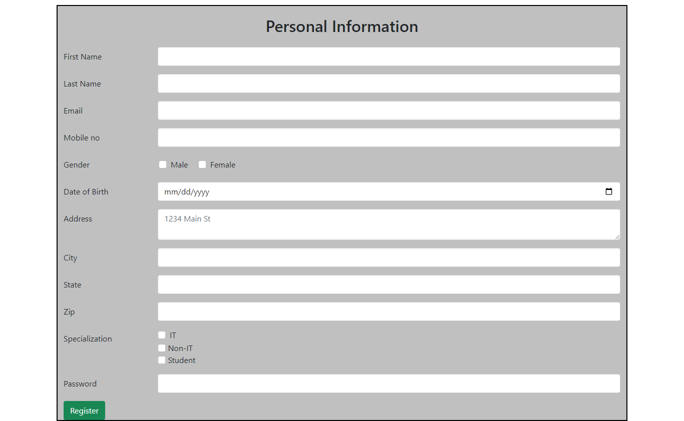 GitHub - dnikunj46/Inormation-form