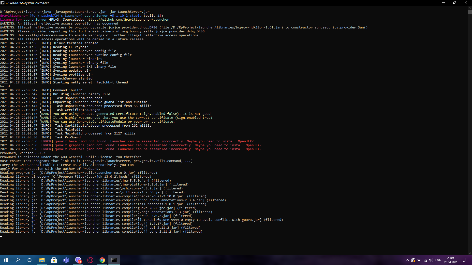 Error running command: build · Issue #35 · GravitLauncher/LauncherModules · GitHub