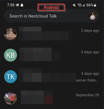 User status icon not showing under main screen · Issue #2478 · nextcloud/talk-android · GitHub