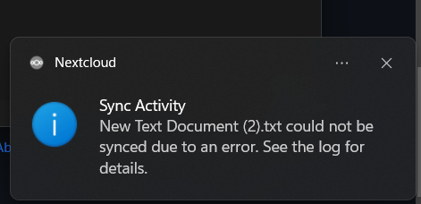 [Bug]: Error in Log, while syncing empty files · Issue #5758 · nextcloud/desktop · GitHub