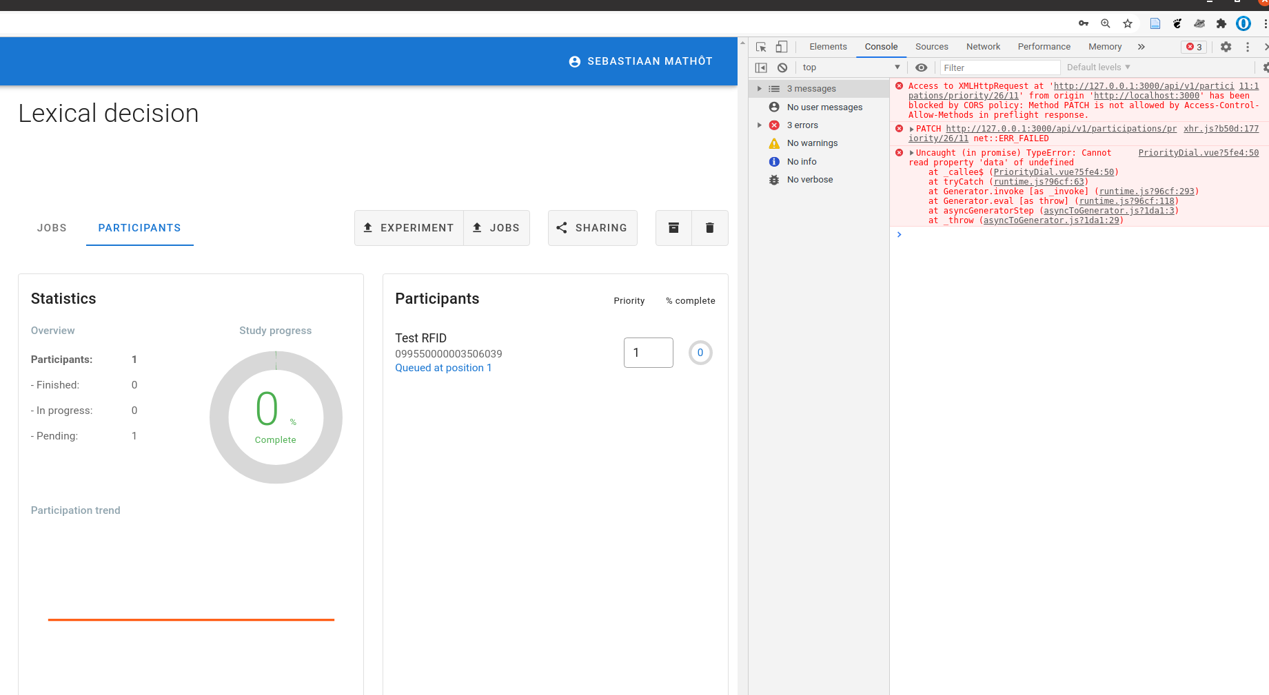 The study with the highest priority is returned by announce, also if there are no jobs left for ...