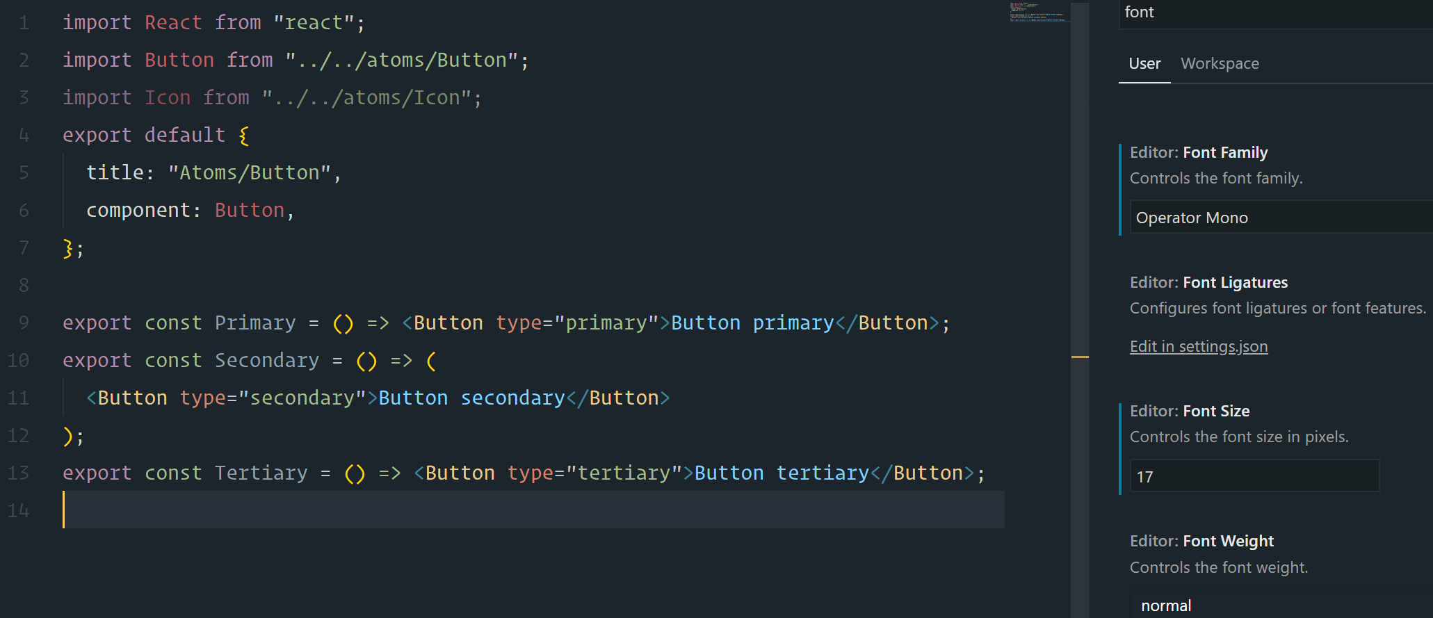 VSCode can find "Operator Mono" but not "Operator Mono Book" font ...