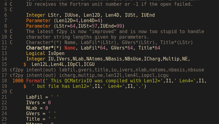 Inconsistent highlighting in fortran files · Issue #1772 · nvim-treesitter/nvim-treesitter · GitHub