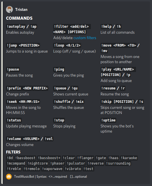 GitHub - Trigus42/DiscordMusicBot: Discord Bot written using discord.js and distube
