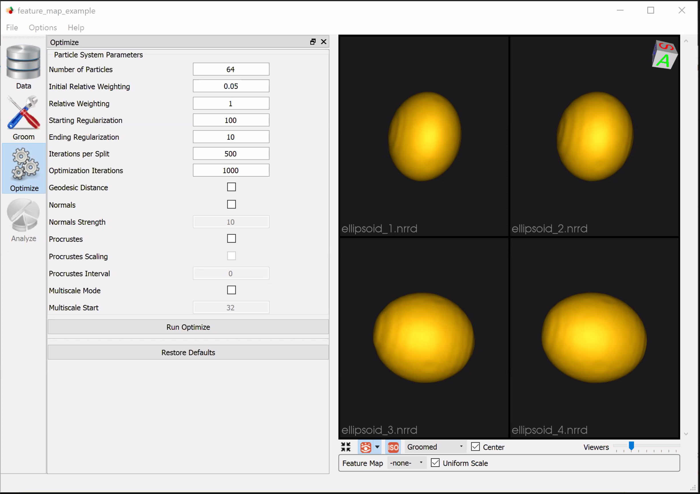 Create An Optimize Panel · Issue 71 · Sciinstituteshapeworks Cloud · Github