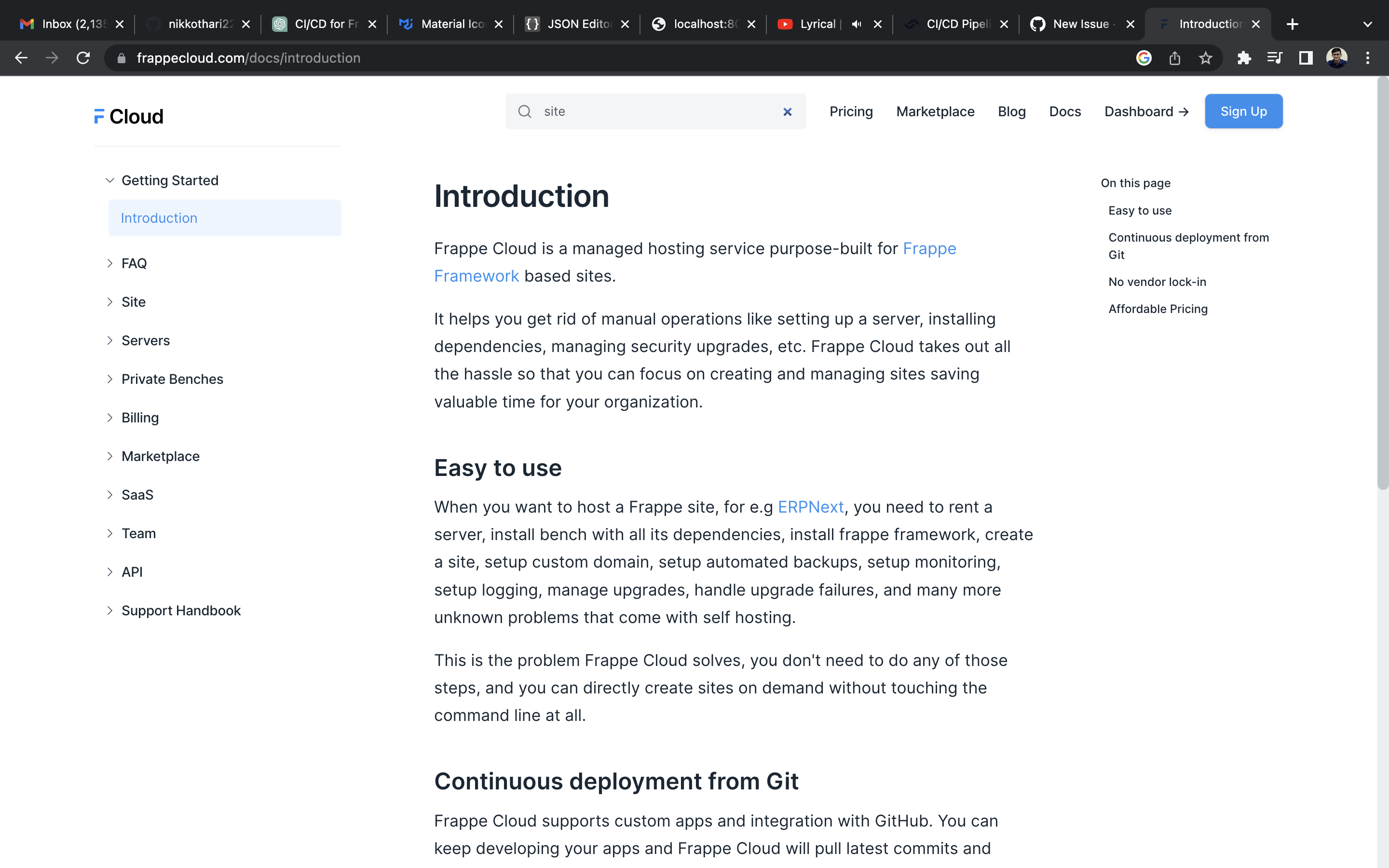 Search Not working on Frappe Cloud Docs (Website) · Issue #20246 ...