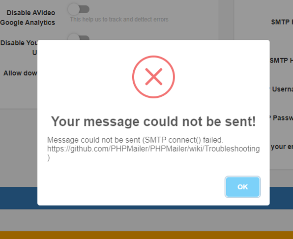 email fails to be sent and shows error · Issue #3212 · WWBN/AVideo · GitHub
