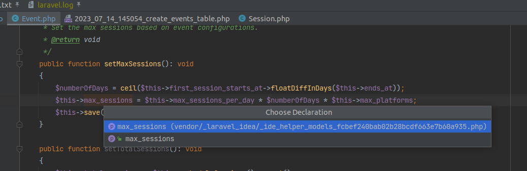 [Bug]: magic method warning on a field that definitely exists · Issue #817 · laravel-idea/plugin ...