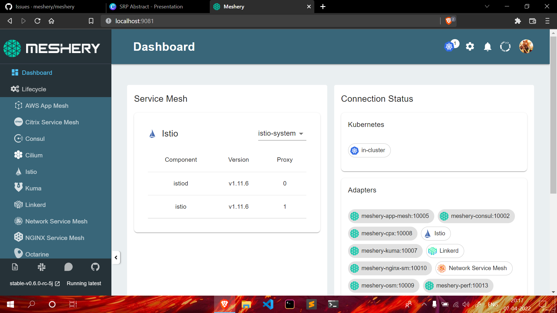 [UI] Linkerd mesh not showing in the installed service mesh dashboard · Issue #5357 · meshery ...