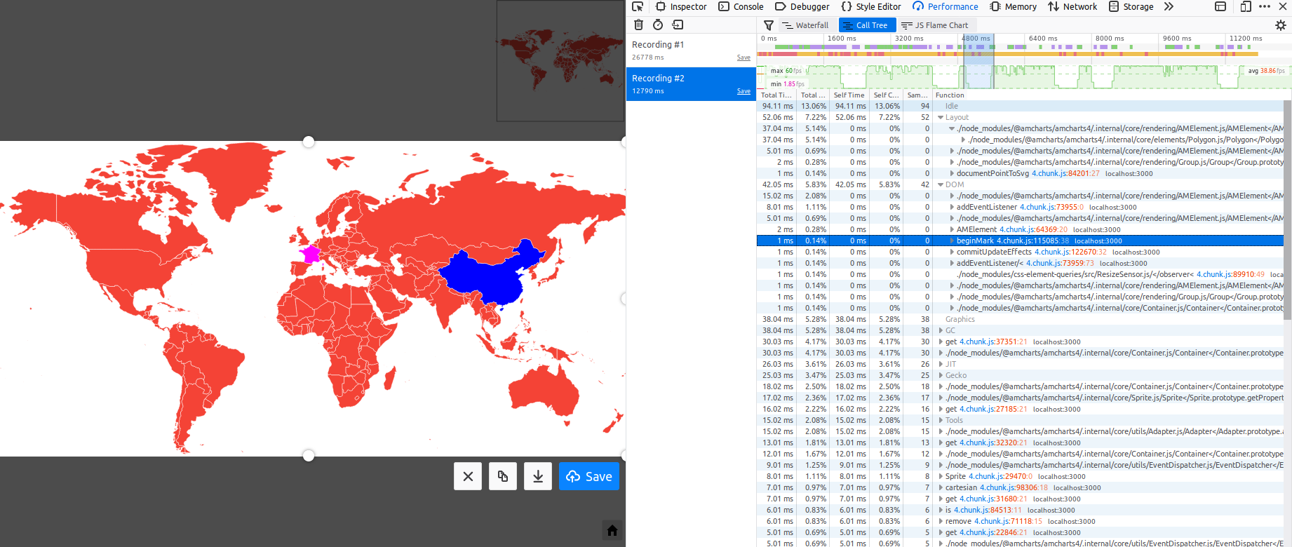 Performance Issue in Map · Issue #1177 · amcharts/amcharts4 · GitHub