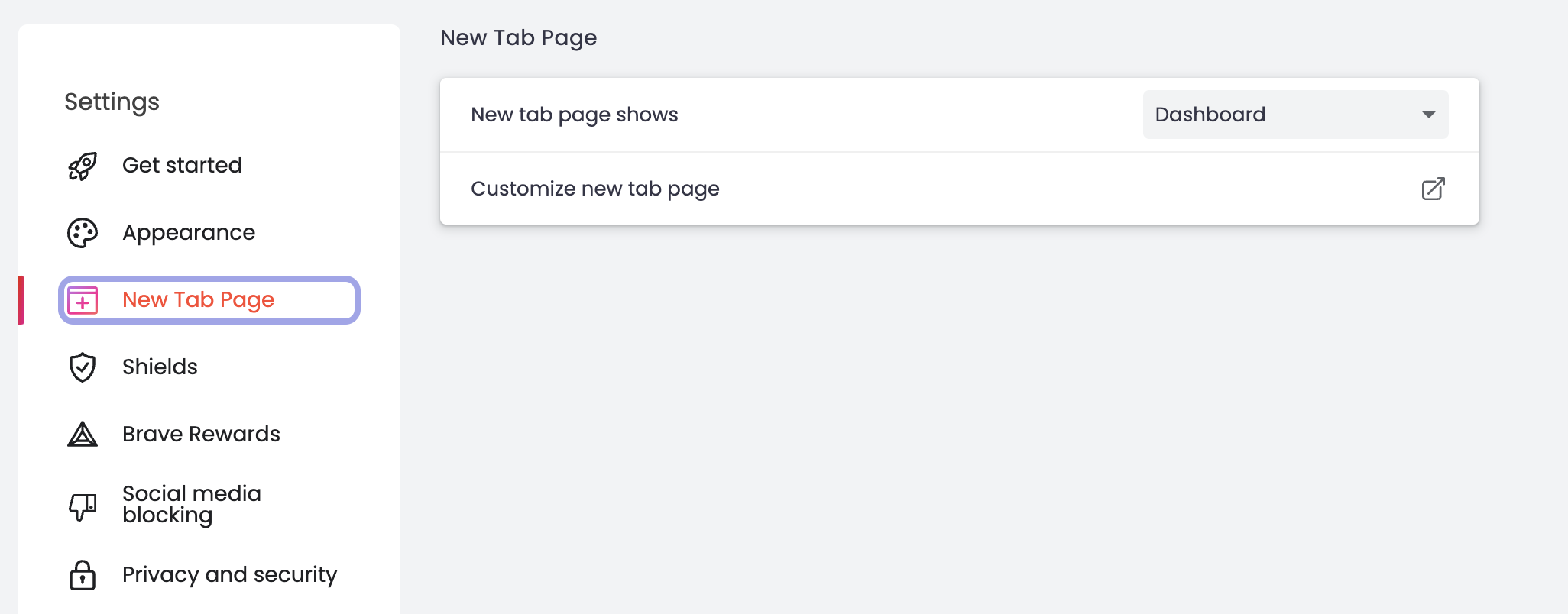 Move brave://settings/newTab to brave://settings/getStarted · Issue #32954 · brave/brave-browser ...