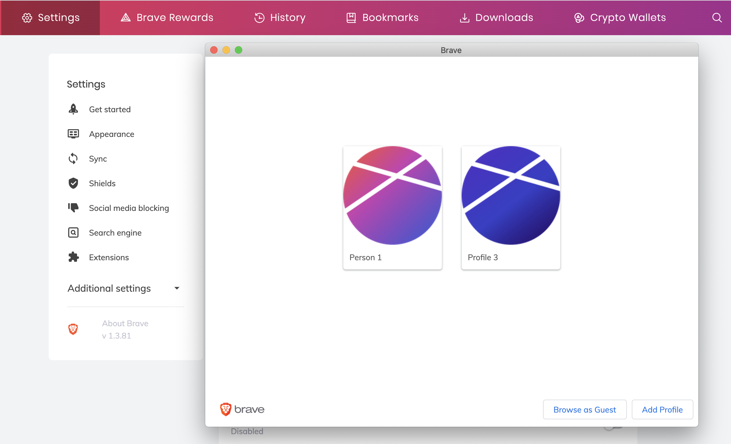 Brave Dev has "Chromium" branding on "Manage People" menu · Issue #7234 ...