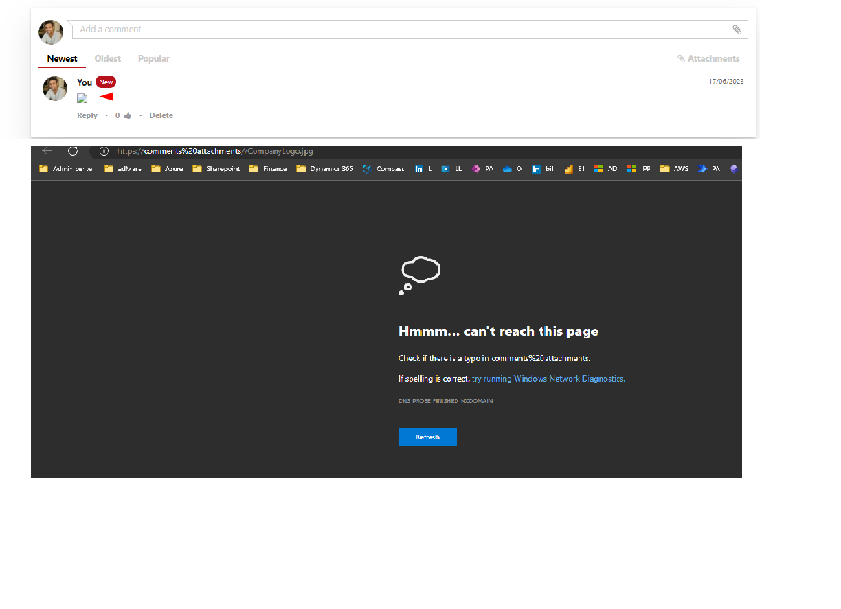 js-advanced-commenting - Attachment not working · Issue #3775 · pnp/sp-dev-fx-webparts · GitHub
