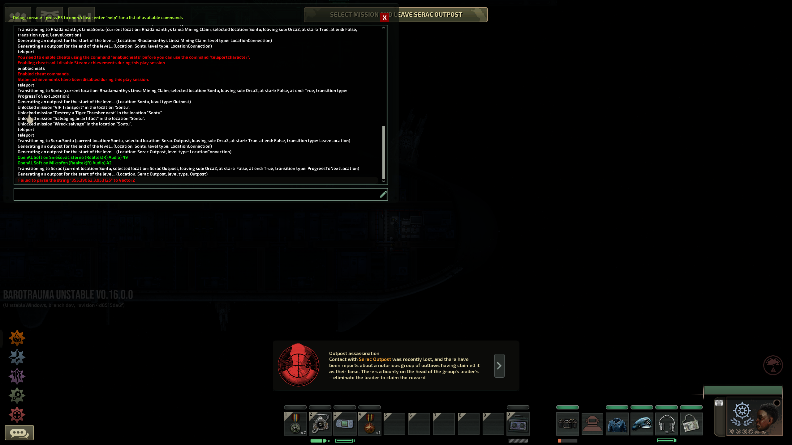 Console error - Failed to parse the string to Vector2 · Issue #8063 · FakeFishGames/Barotrauma ...
