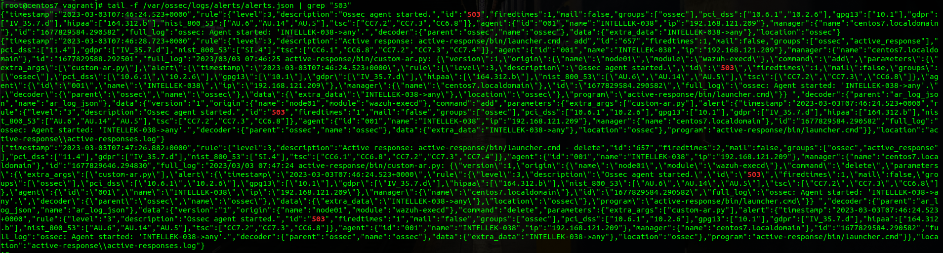 No active response alerts on Wazuh server after running custom active response script on Windows ...