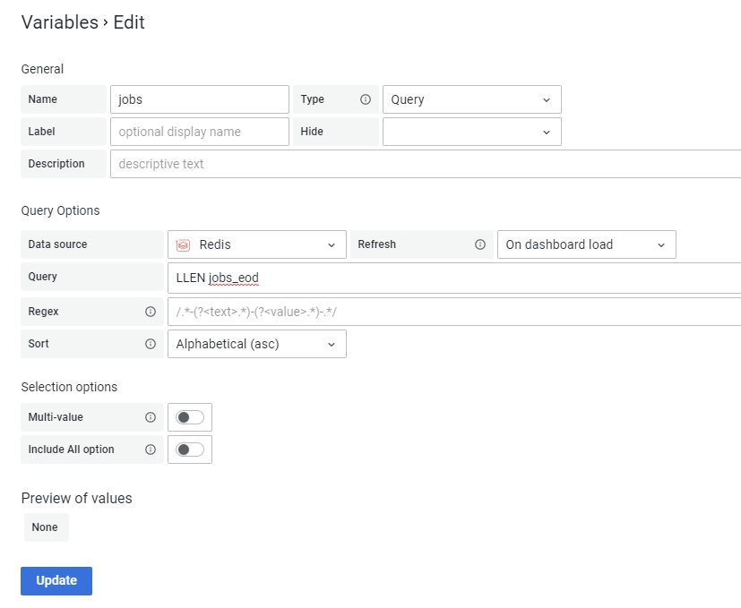 Template variables with Redis on Grafana 8 not working anymore · Issue ...