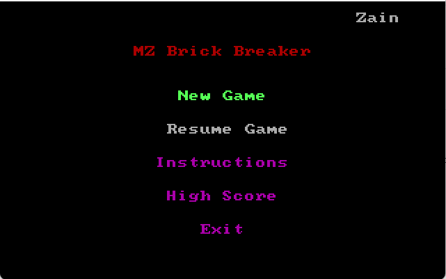 GitHub - zainulabideen1122/Brick-Breaker: Game is consist of a simple ...
