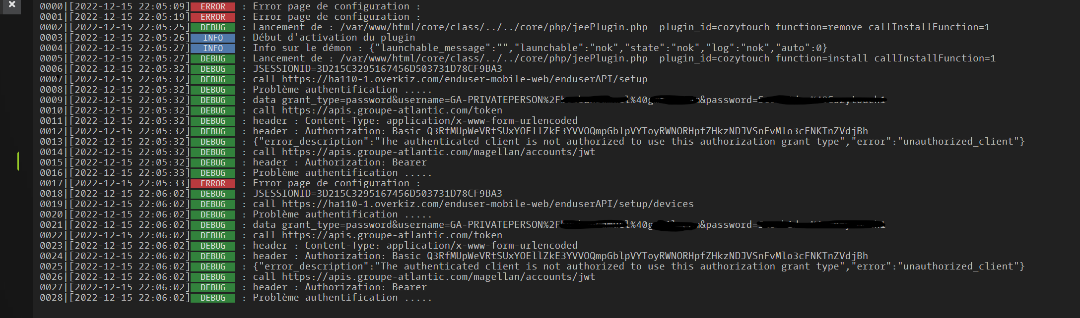 Probleme authentification · Issue #15 · geogeocutcut/jeedom-cozytouch-plugin · GitHub