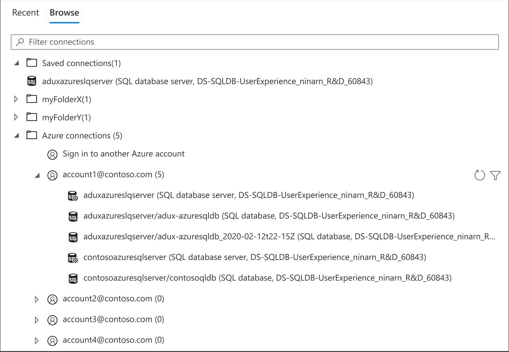 Connection Dialog Browse Tab issues · Issue #12909 · microsoft/azuredatastudio · GitHub