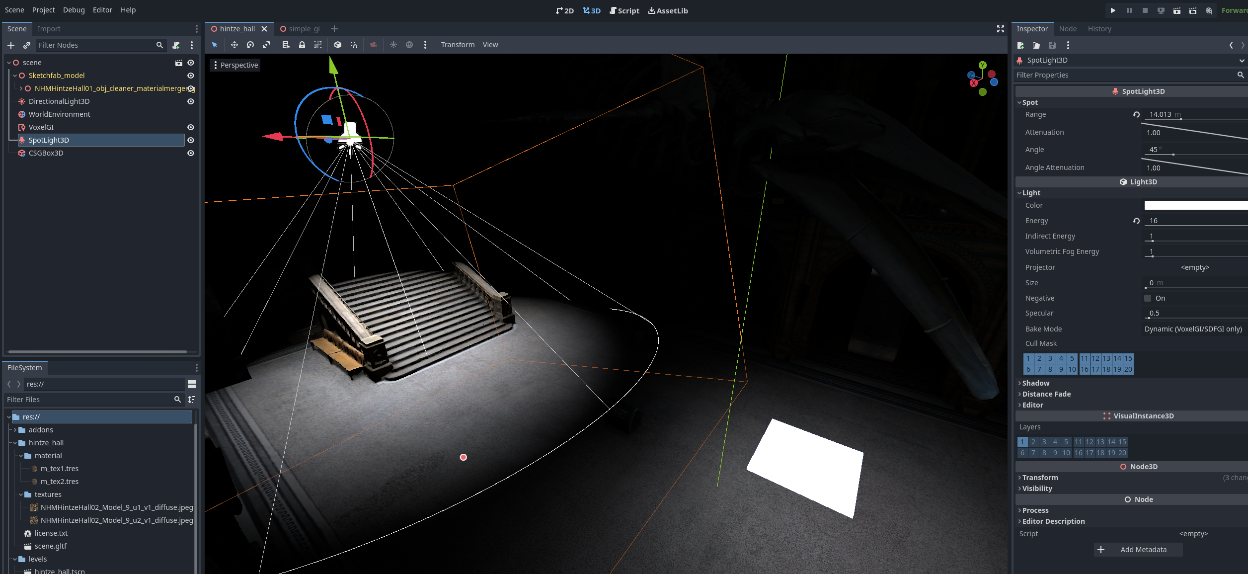 Voxel GI don't work with SpotLight3D · Issue #81961 · godotengine/godot · GitHub