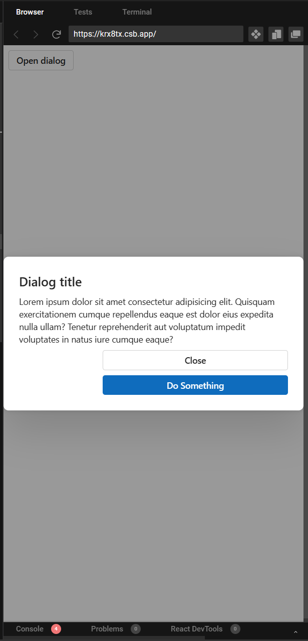 Bug Dialog Buttons Get Larger When Width Is Less Than 480px · Issue 