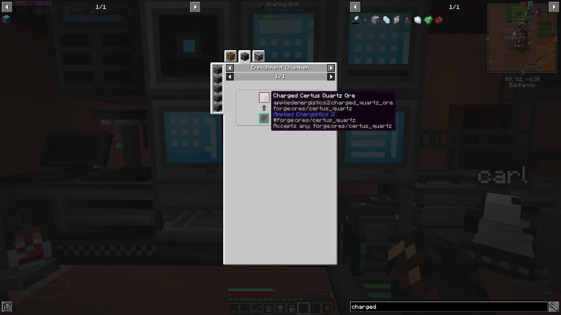 Charged certus quartz ore converts to normal certus quartz in ...