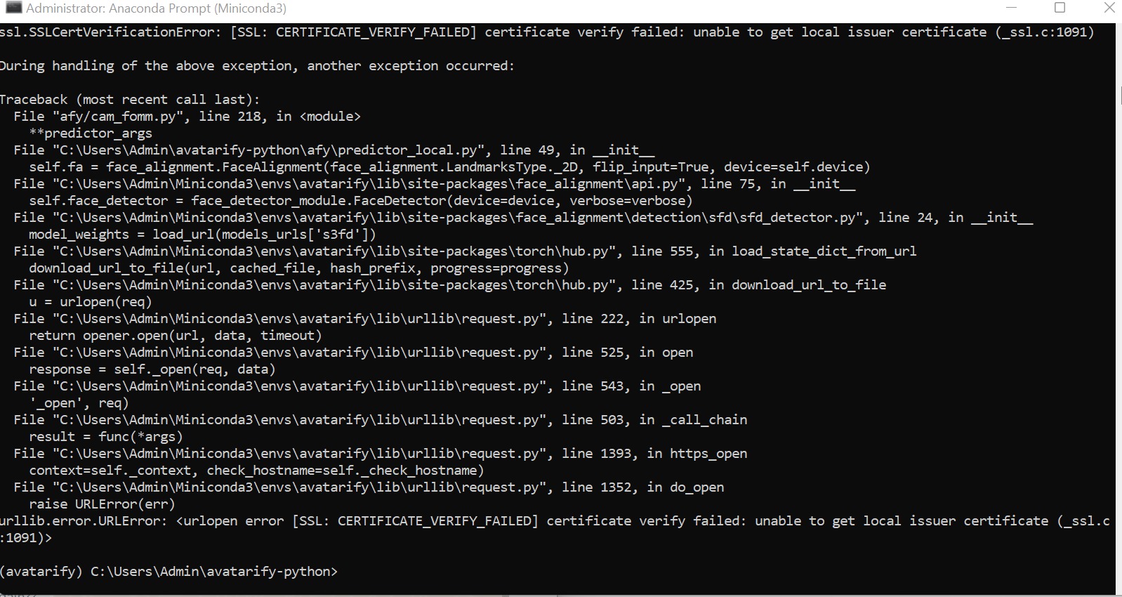 Issue with run_windows.bat · Issue #524 · alievk/avatarify-python · GitHub