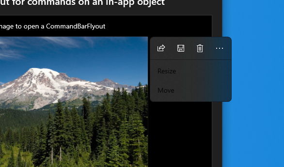 CommandBarFlyout secondary command text foreground is not updated after changing from light to ...