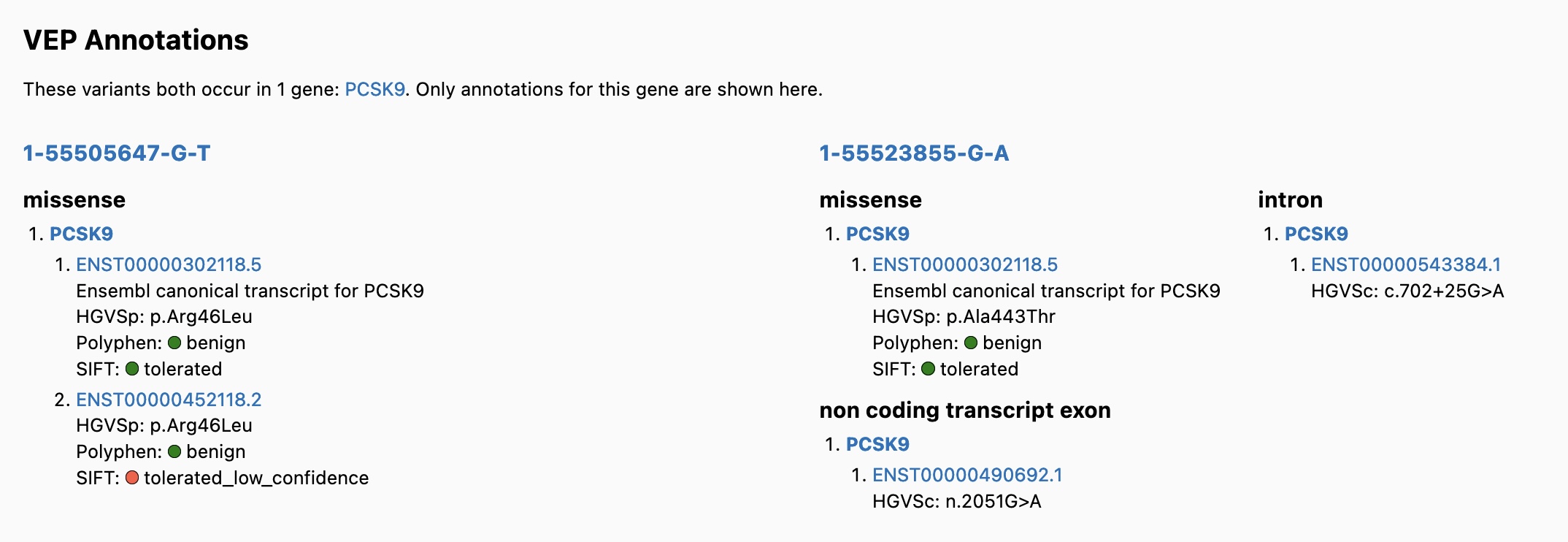'VEP Annotations' on variant coocurrence page · Issue #1014 · broadinstitute/gnomad-browser · GitHub