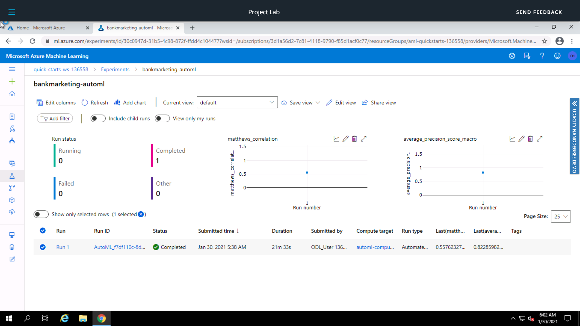 GitHub - manas-v/Operationalizing-Machine-Learning: This project is part of the Udacity Azure ML ...