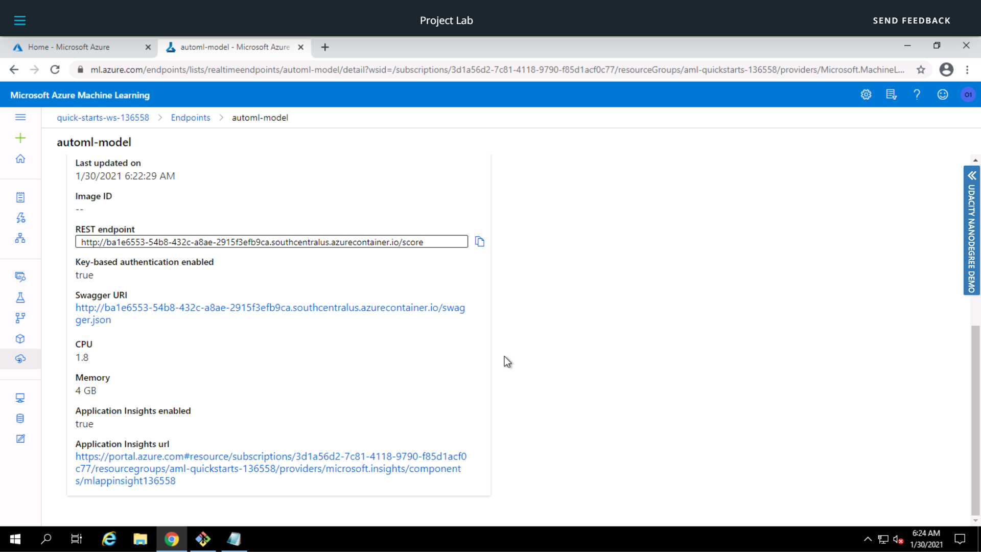 GitHub - manas-v/Operationalizing-Machine-Learning: This project is part of the Udacity Azure ML ...