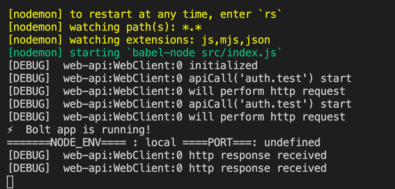 Not receiving request on using Socket mode · Issue #898 · slackapi/bolt-js · GitHub