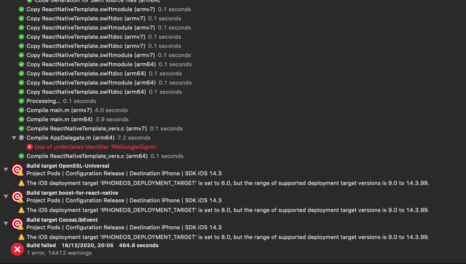 Use of undeclared identifier 'RNGoogleSignin' · Issue #937 · react-native-google-signin/google ...
