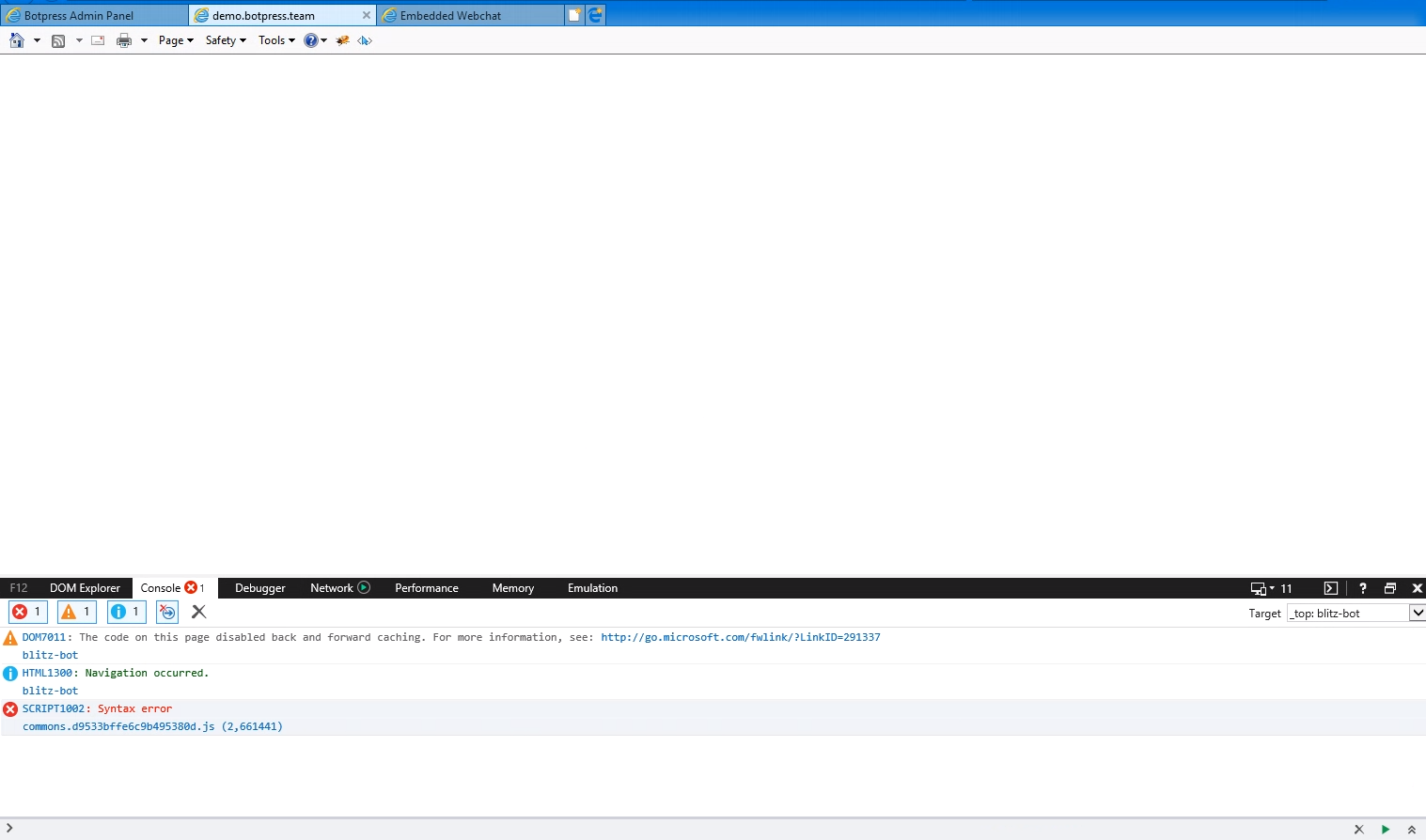 [BUG] Webchat and IE 11 · Issue #1238 · botpress/v12 · GitHub