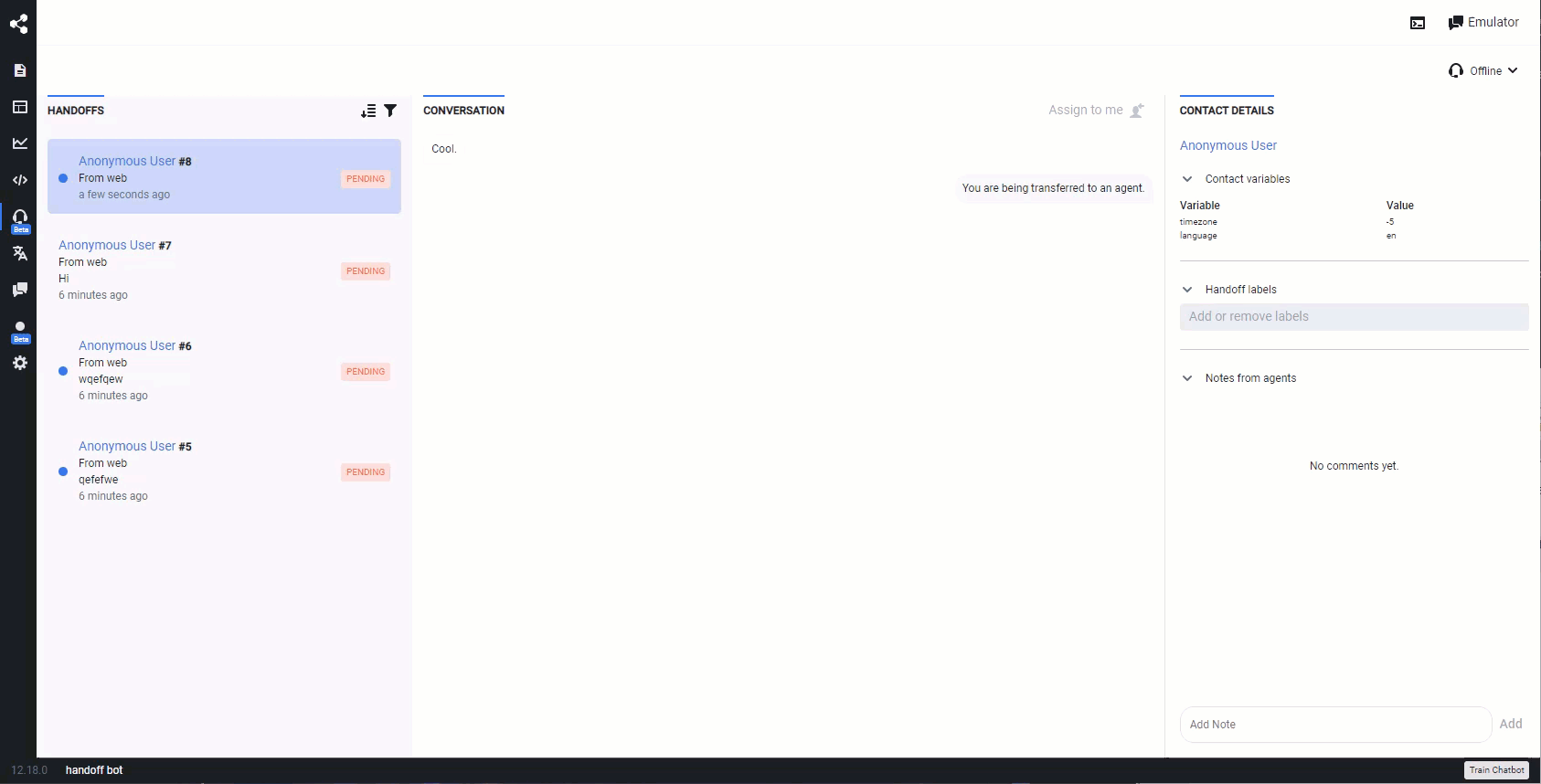 [BUG] HITL Next - Emulator message crossover · Issue #1278 · botpress/v12 · GitHub