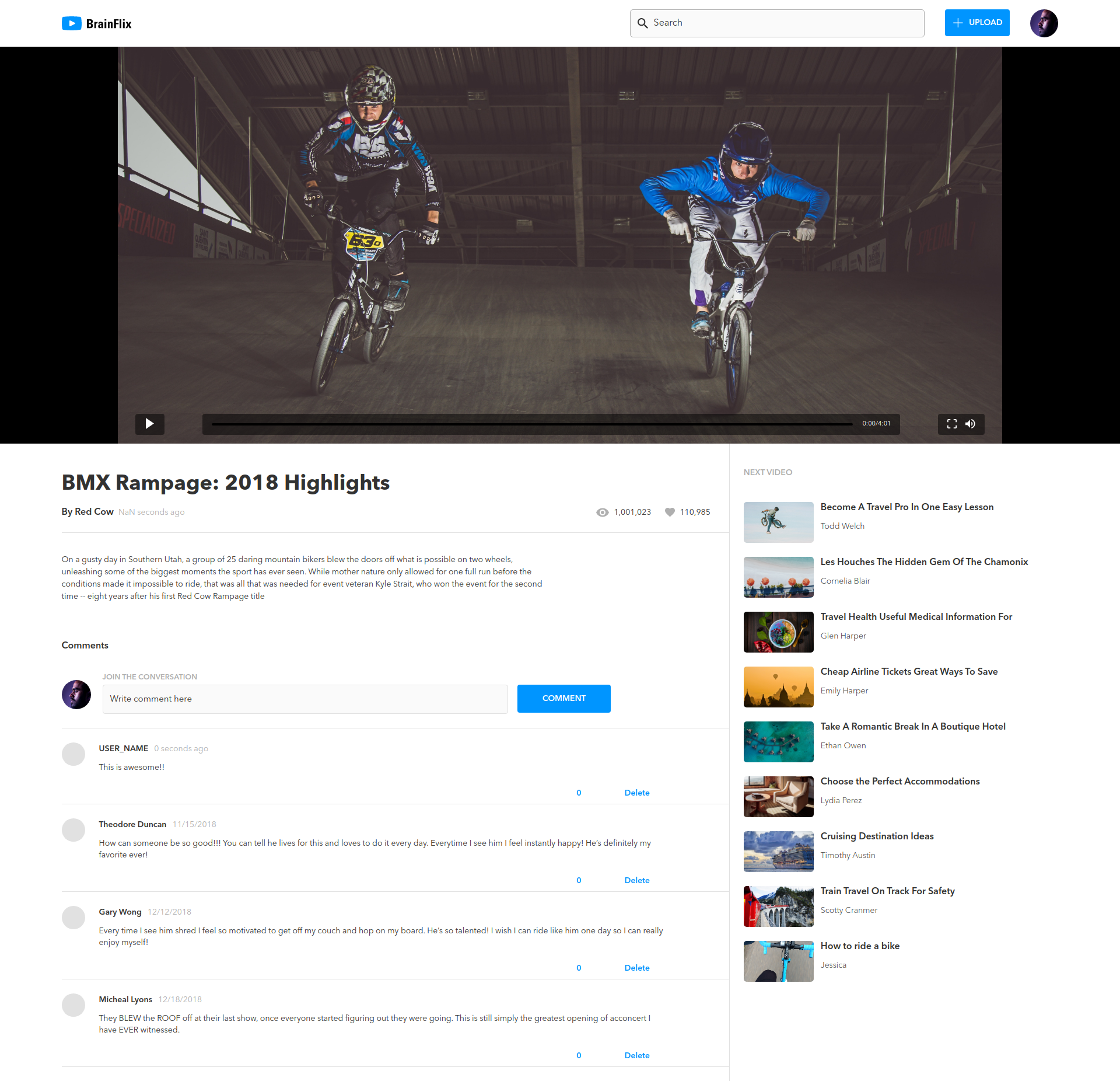 GitHub - jshin26/JessicaShin-brainFlix: A video platform full-stack app using React and Node Express