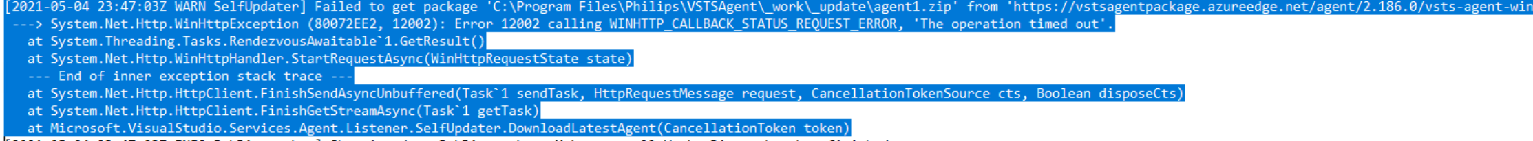 Agent won't auto-update from Azure DevOps · Issue #3387 · microsoft/azure-pipelines-agent · GitHub