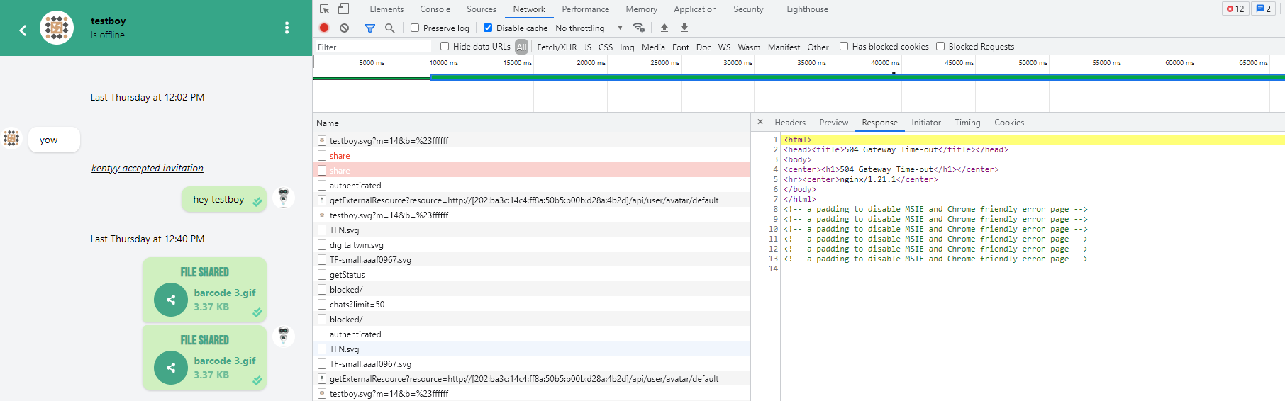 Share file doesn't work, call times out. · Issue #64 · threefoldtech/freeflow_twin_main · GitHub