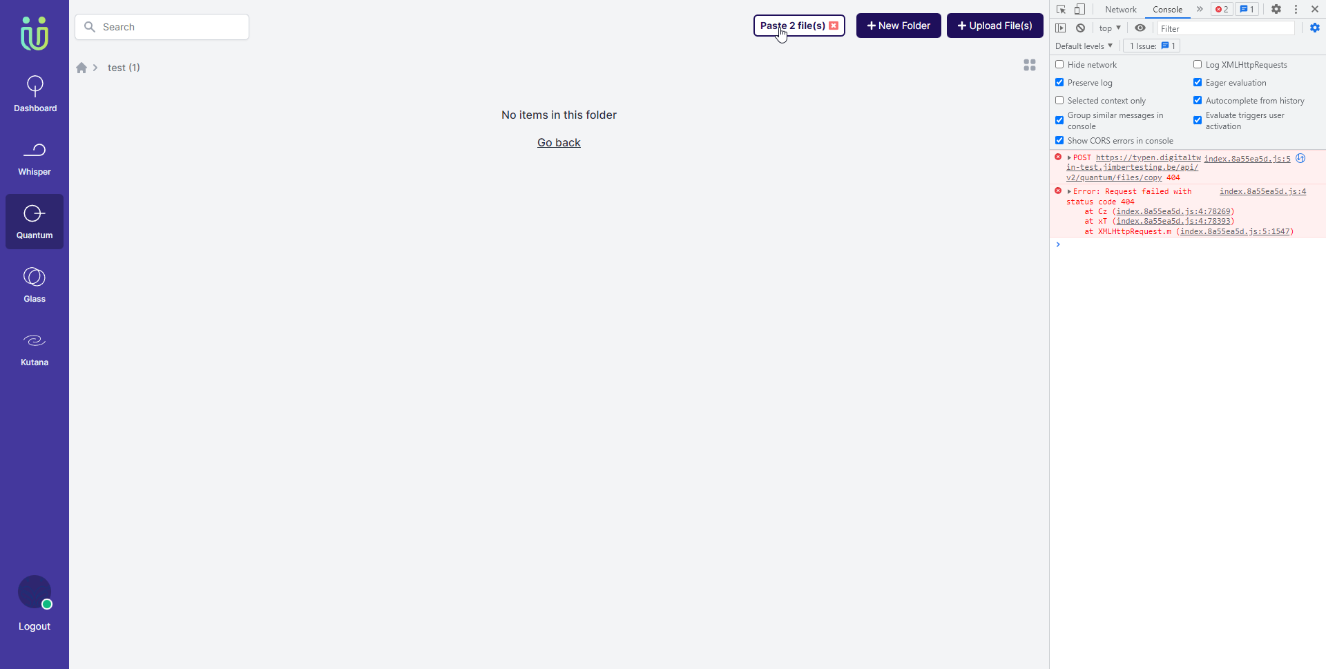 QUANTUM - Can't copy files · Issue #591 · threefoldtech/freeflow_twin_main · GitHub