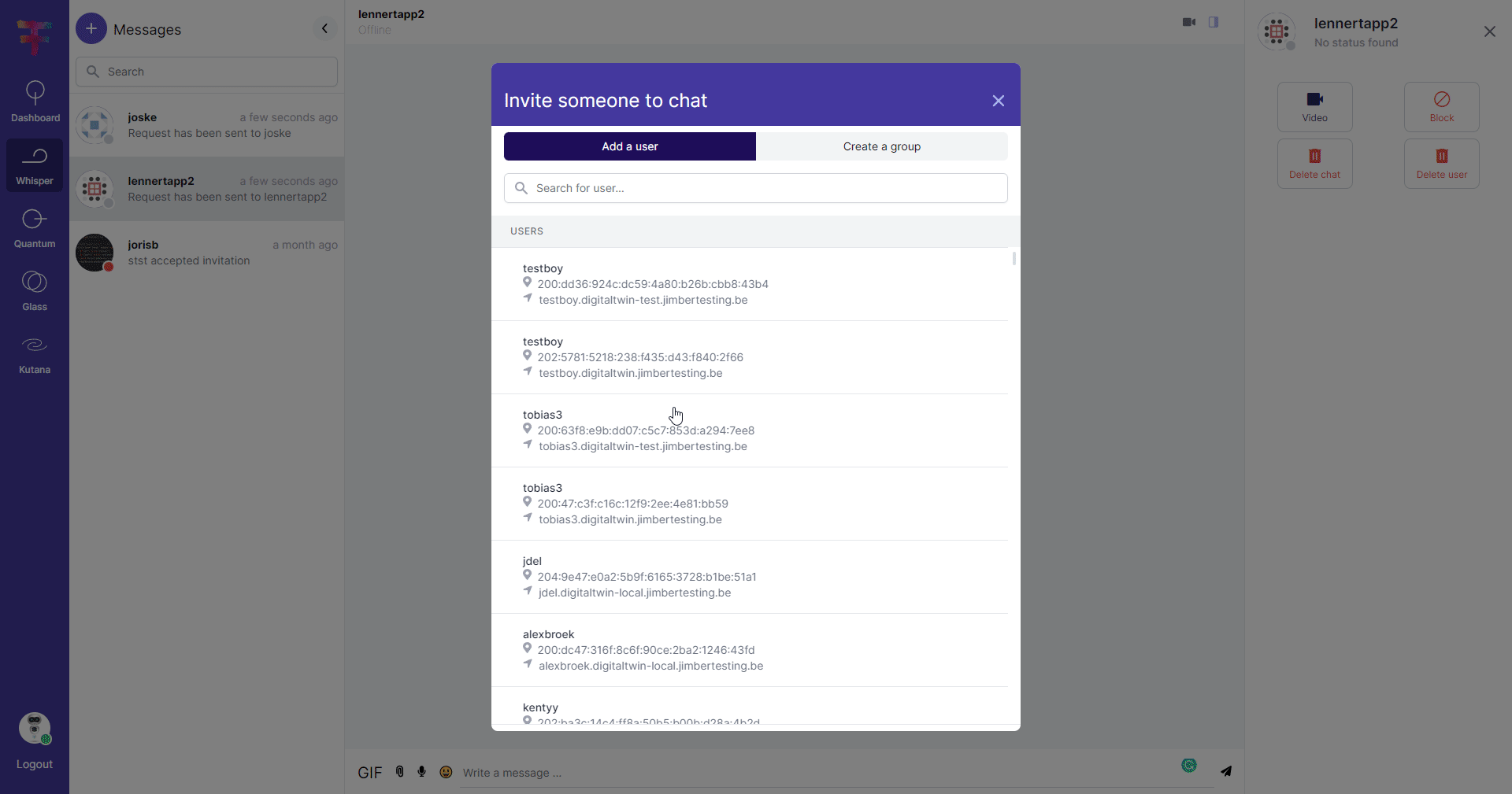 Staging 1.7 - After sending invite, message list should refresh. · Issue #855 · threefoldtech ...