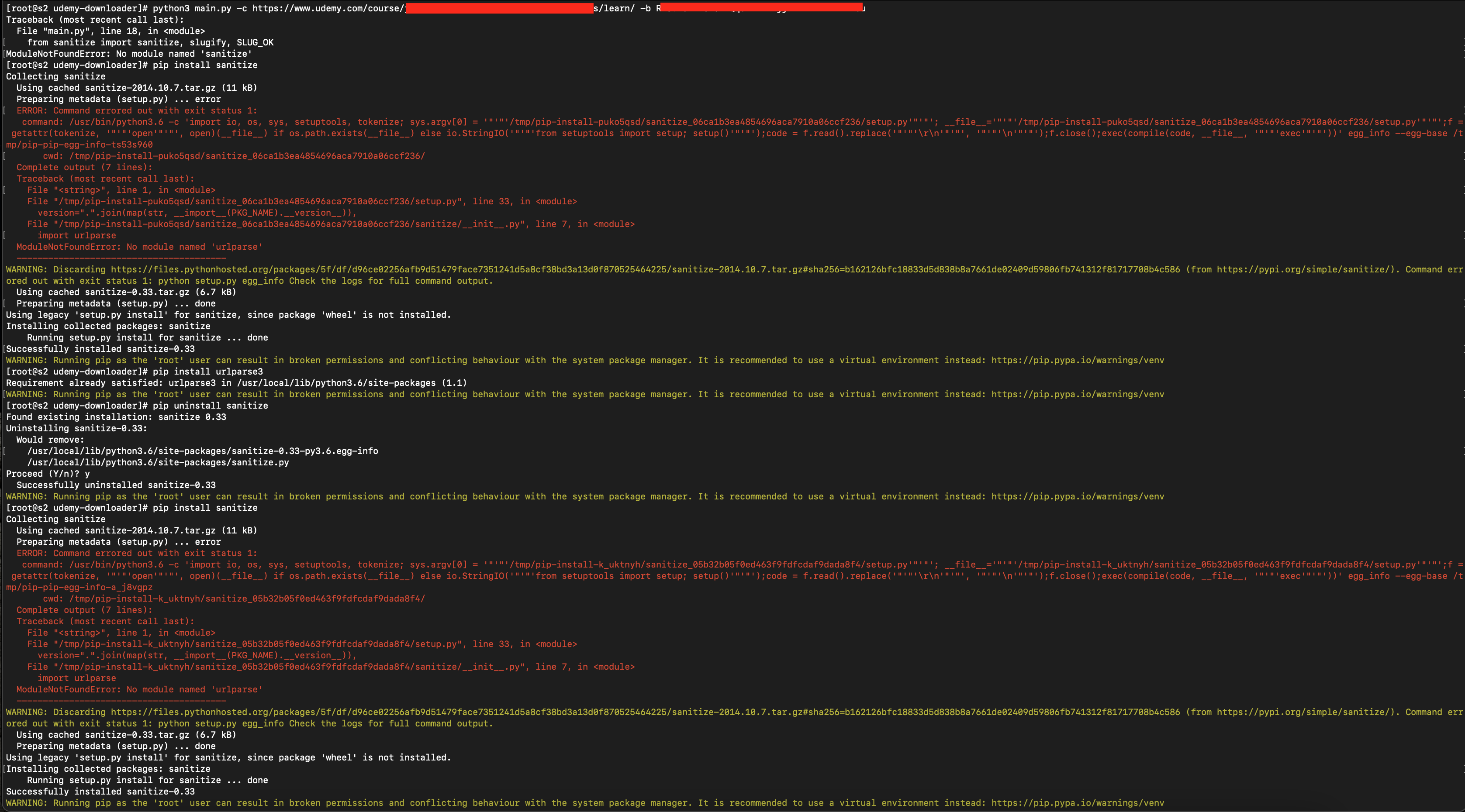 Bug Error Running Script · Issue 73 · Puyodead1udemy Downloader